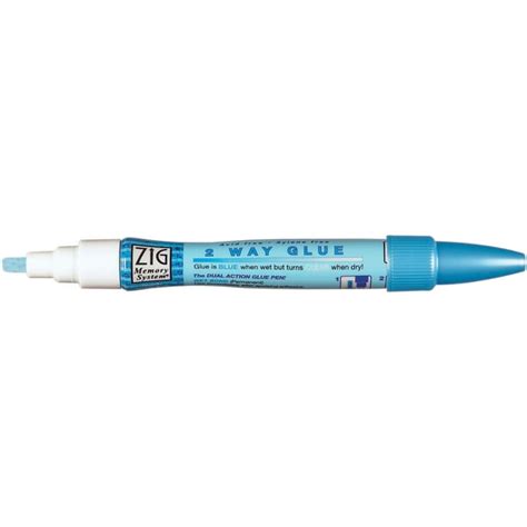 zig 2 way glue pen chisel tip 4mm 12pk