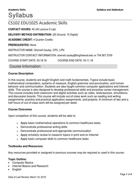 Cs102 Edu1025 Syllabus 20180319 1 2 Pdf Homework Lecture