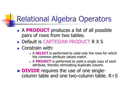Ppt Relational Algebra Powerpoint Presentation Free Download Id914171