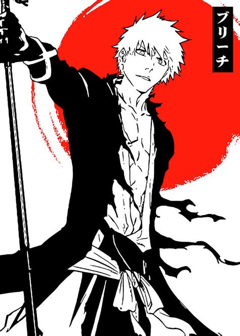 Bleach Ichigo Digital Art By Anime Manga Fine Art America