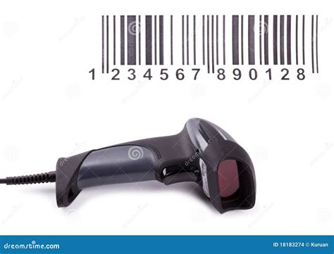 The Manual Scanner Of Bar Codes Stock Photo Image Of Codebar Human 18183274