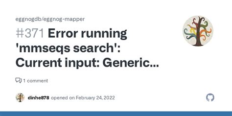 Error Running Mmseqs Search Current Input Generic Allowed Input
