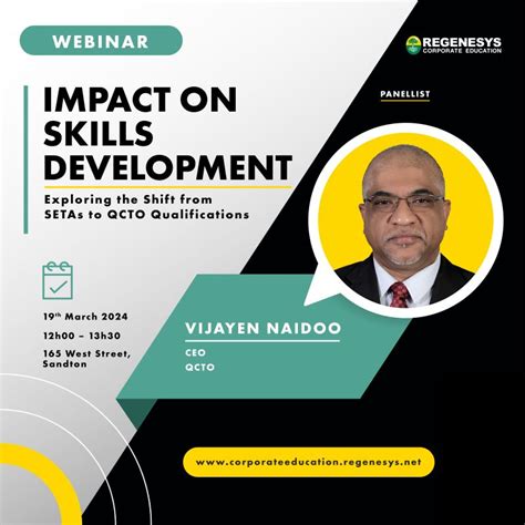 Regenesys Corporate Education On Linkedin Qcto Seta Skillsdevelopment Webinar Southafrica