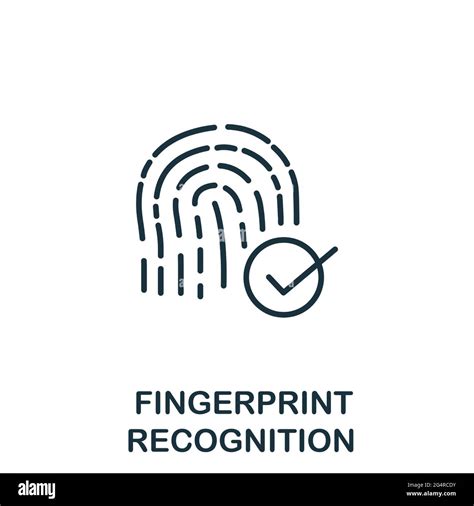 Fingerprint Recognotion Icon From Authentication Collection Simple Line Element Fingerprint