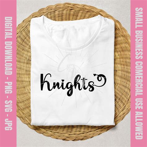 Knights Svg Knights Script Heart Svg Knights Football Svg Knights