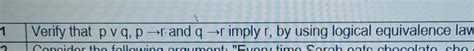 Verify That Pvq P R And Q R Imply R By Using Chegg Com