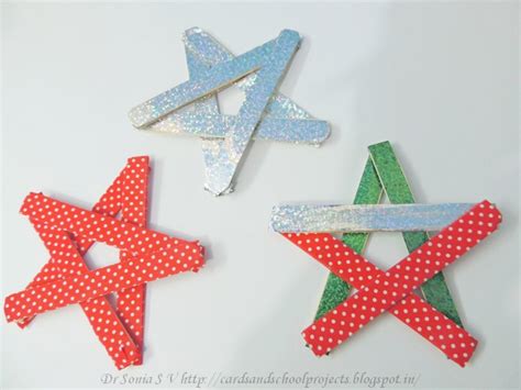 Cards And Crafts Ice Cream Stick Crafts Handmade Star Tutorial