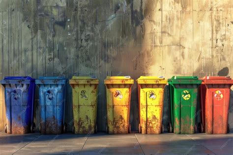 Waste Classification For Recycling Using Color Coded Bins Premium Ai