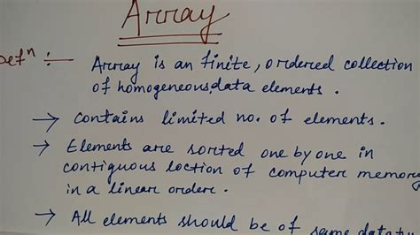 Array In Data Structure In Hindi Lec 3 Ds Niharika Panda Youtube