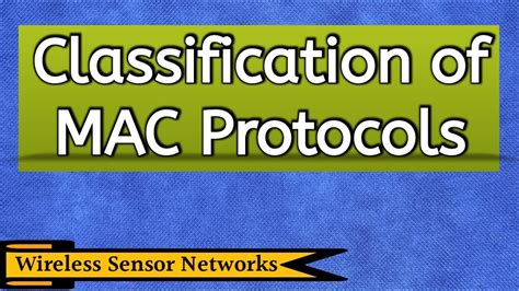 classification of mac protocols mac protocols contention based and contention free protocol