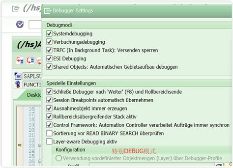 Update更新模式下的调试设置 Sapcode