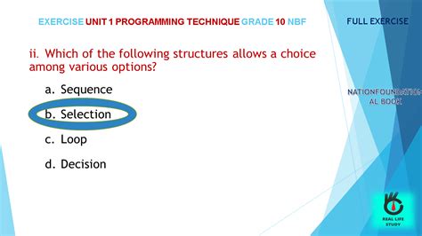 Programming Technique Unit 1 Exercise Solved Pdf Grade 10 National Book