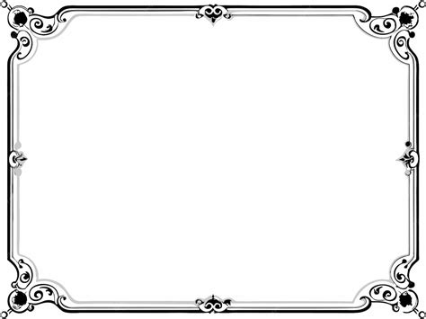 Premium Vector Simple Rectangular Frame With Decorative Edges Vector Art Black Lines White