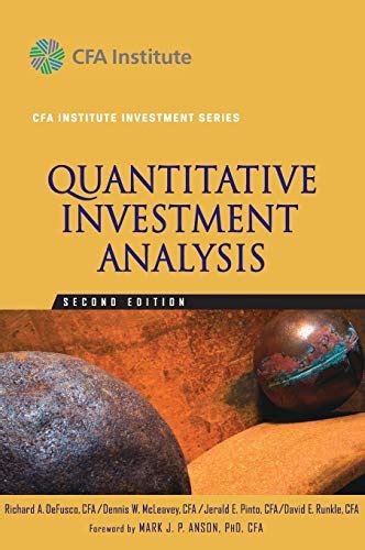 Quantitative Investment Analysis Textbook Trader