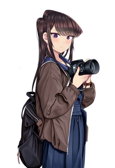 Comyushou Desu Embarrassed Black Eyes Long Hair Komi San Wa Thick