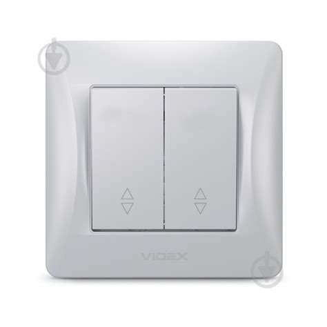 ᐉ Вимикач прохідний двоклавішний Videx Binera без підсвітки срібний шовк Vf Bnsw2p Ss • Краща