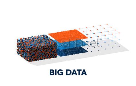 big data illustration with structuring map reduce process stock