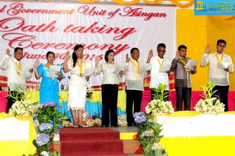 Oath Taking Ceremony 2016 Official Lgu Website Of Asingan Pangasinan