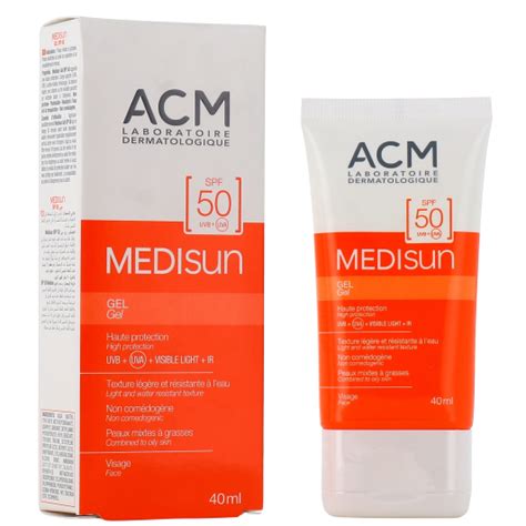 ACM Medisun gel solaire SPF50 Haute protection peau mixte à grasse