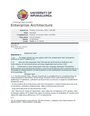 Understanding Enterprise Architecture And Its Importance In IT Course Hero