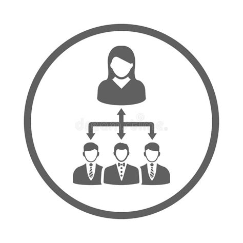 Hierarchy Organization Team Building Icon Gray Vector Design Stock Vector Illustration Of