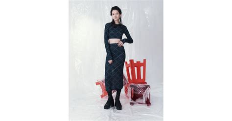 Inf Matrix Print Bodycon Maxi Skirt In White Lyst