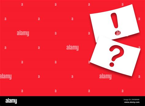 White Pieces Of Paper With Question Marks And Exclamation Marks Against