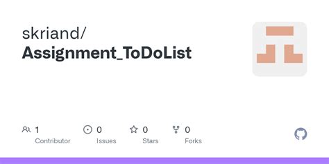 Github Skriandassignmenttodolist