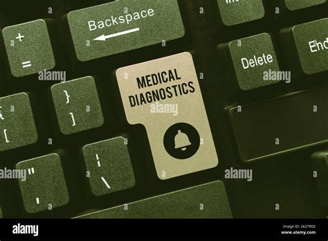 Text Caption Presenting Medical Diagnostics Word Written On Act Of