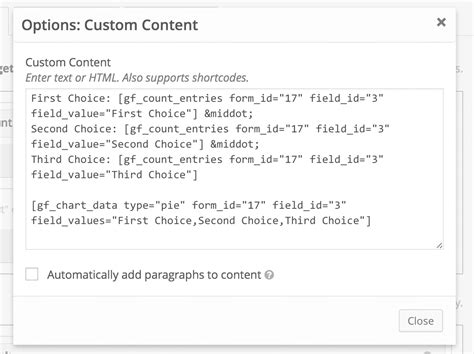 using gfchart with gravityview gravitykit support knowledge base