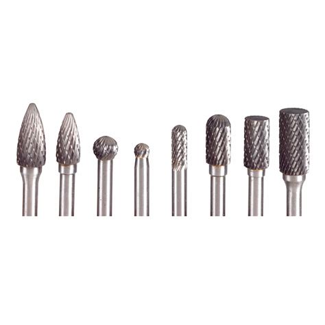 Buy 8 Piece Double Cut Solid Carbide Burr Set 1 8 Shank At Woodcraft