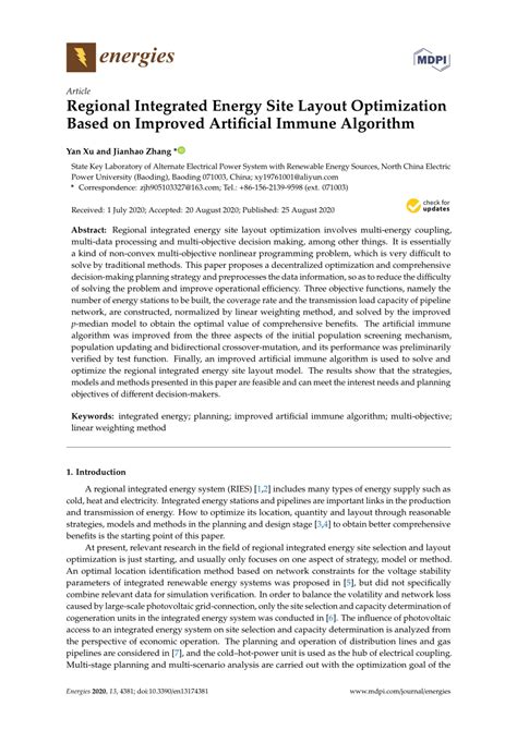 Pdf Regional Integrated Energy Site Layout Optimization Based On