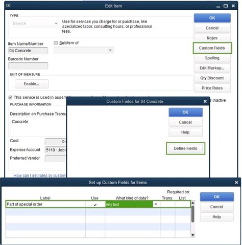 create and use custom fields in quickbooks desktop