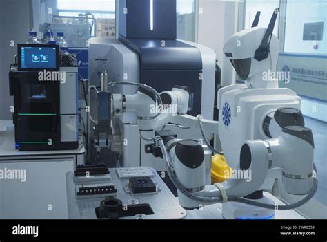 Hangzhou China March 7 2024 A Nanoscale Microfluidic Droplet Manipulation Robot With A