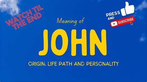 John Name Origins At Benjamin Downie Blog