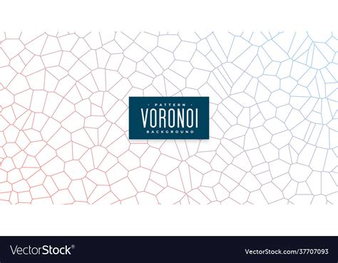 Voronoi Pattern Lines Grid Mesh Background Vector Image
