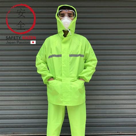 ชุด Pvc ป้องกันสารเคมี แบบสะท้อนแสง อุปกรณ์เซฟตี้