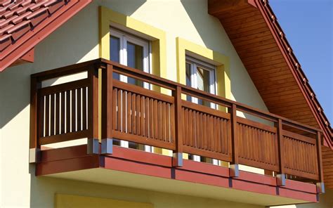 Drewniane Balkon System Balustrady I Schody