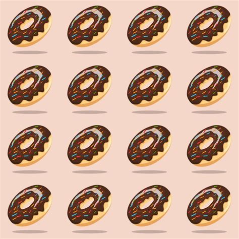 Premium Vector Donuts Pattern 6