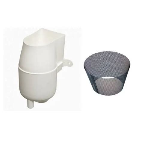 Gutter Mate Diverter And Filter In White And Fine Mesh Insert Bundle Gm8