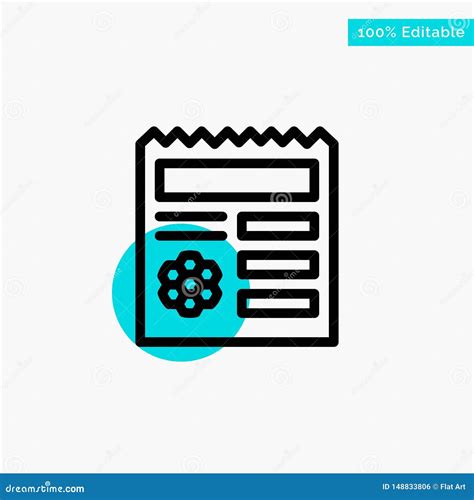 Basic Ui Manu Document Turquoise Highlight Circle Point Vector Icon Stock Vector