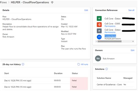 [coe Starter Kit Bug] Critical Flows Not Completing Successfully · Issue 4339 · Microsoft