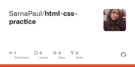 Github Sarnapaulhtml Css Practice