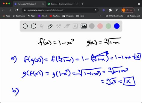 solved show that f and g are inverse functions a algebraically and b