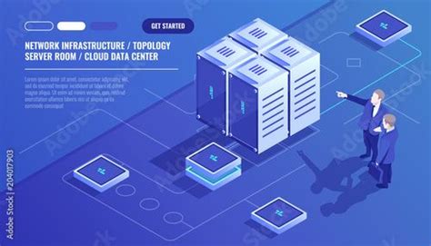 Network Infrastructure Server Room Topology Cloud Data Center Two