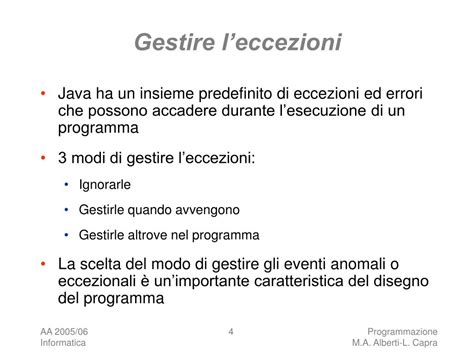 Ppt Le Eccezioni In Java Powerpoint Presentation Free Download Id
