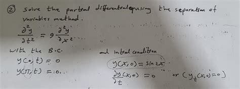 Solved Solve The Partial Differentralequsing The Chegg
