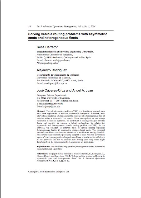 Solving Vehicle Routing Problems With Asymmetric Costs And
