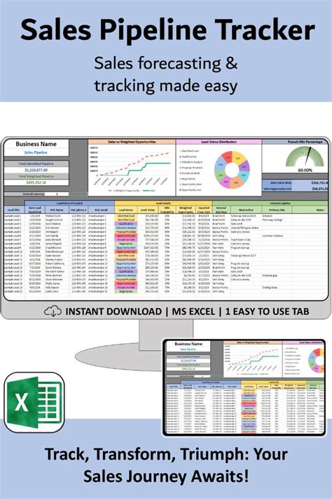 Sales Pipeline Tracker Spreadsheet Excel Crm Client Tracking Template