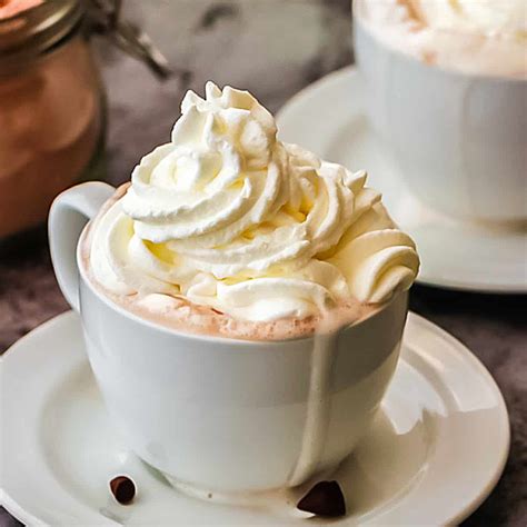 Hot Chocolate With Whipped Cream Vintage Kitchen Notes